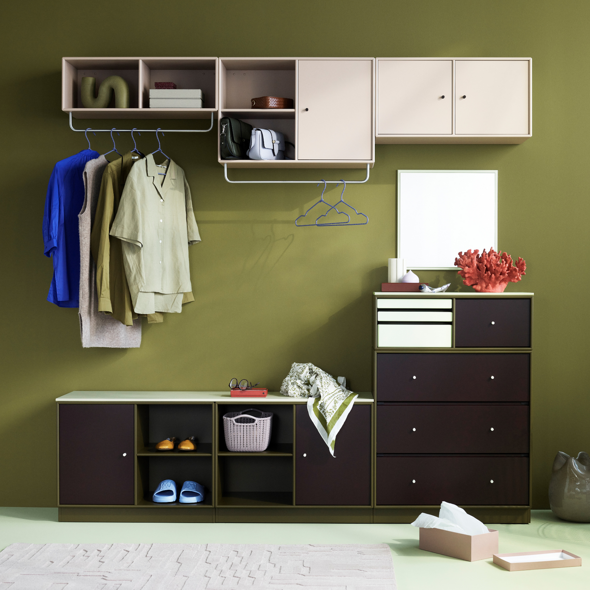 Montana Coat Shelf with Clothes Rack – Nordic Living by Biehl